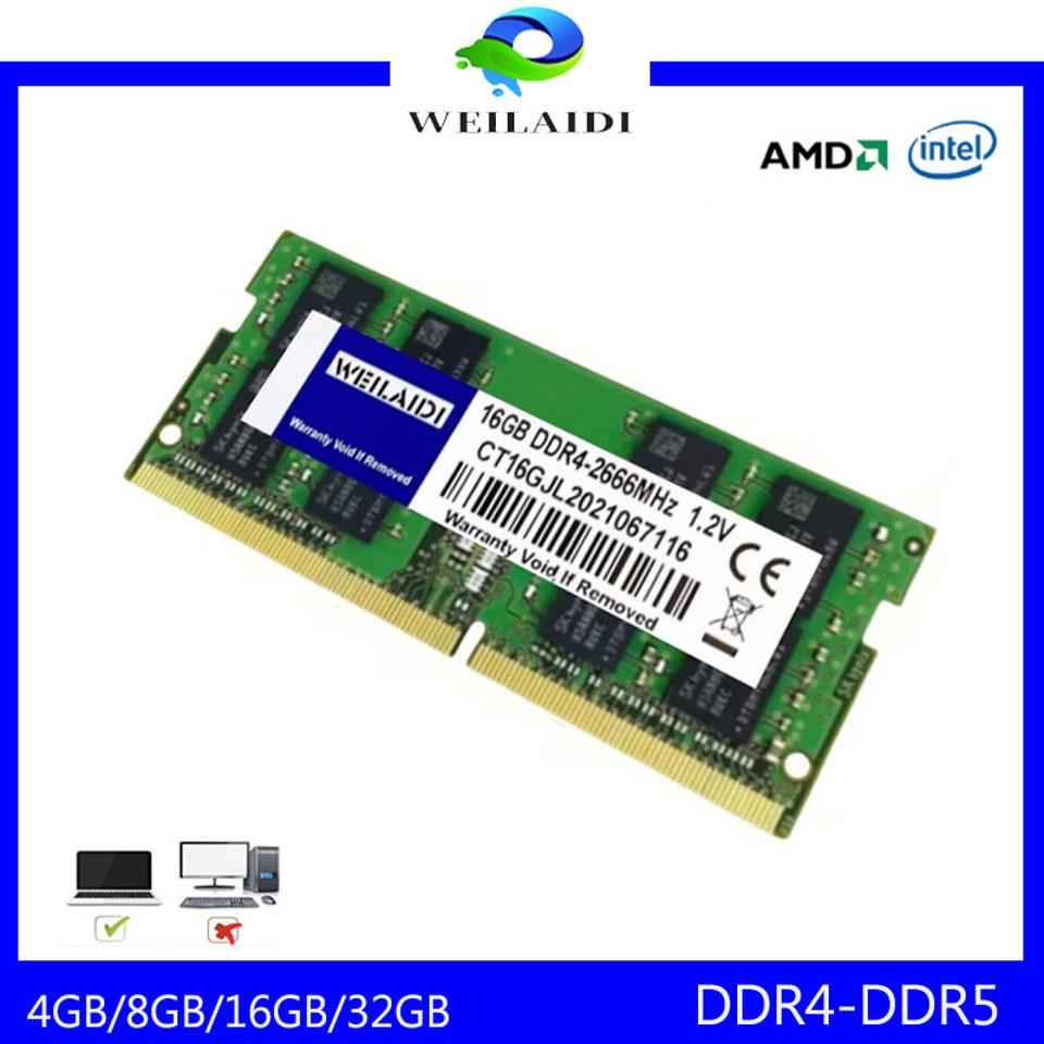 DDR4 DDR5 Laptop RAM 4GB 8GB 16GB 24GB 32GB 48GB PC4 2133 2400 2666 ...