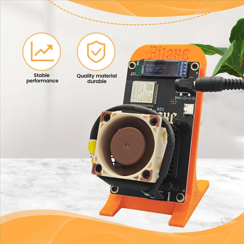 Бесшумный Bitaxe Gamma 601 Solo Miner 1.2TH/ S NF-A4X20 Super Fan 18W ...