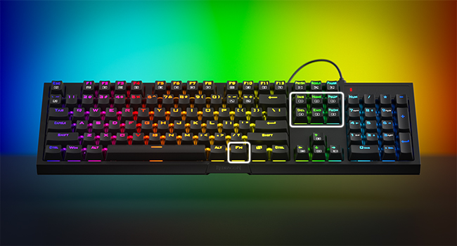 Redragon K670 RGB Backlit Gaming Keyboard 104 Keys Hot-Swap Mechanical ...