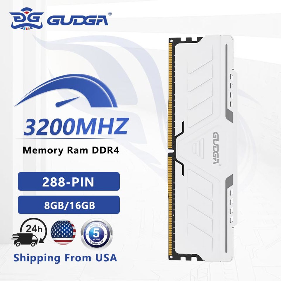 GUDGA Memory Ram DDR4 8GB/16GB/32GB 2666 3200 3600 4000mhz 1.2V/1.35V ...