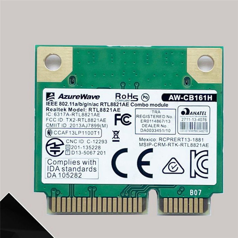 Двухдиапазонный Realtek RTL8821 AW-CB161H Wi-Fi Wlan Card Bluetooth 4.0 ...