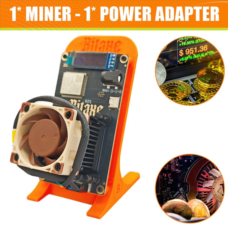 Бесшумный Bitaxe Gamma 601 Solo Miner 1.2TH/ S NF-A4X20 Super Fan 18W ...