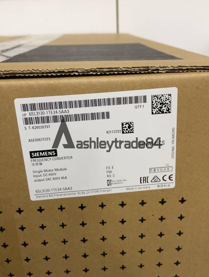 ONE NEW SIEMENS SINGLE MOTOR MODULE 6SL3120-1TE24-5AA3 6SL3 120-1TE24 ...