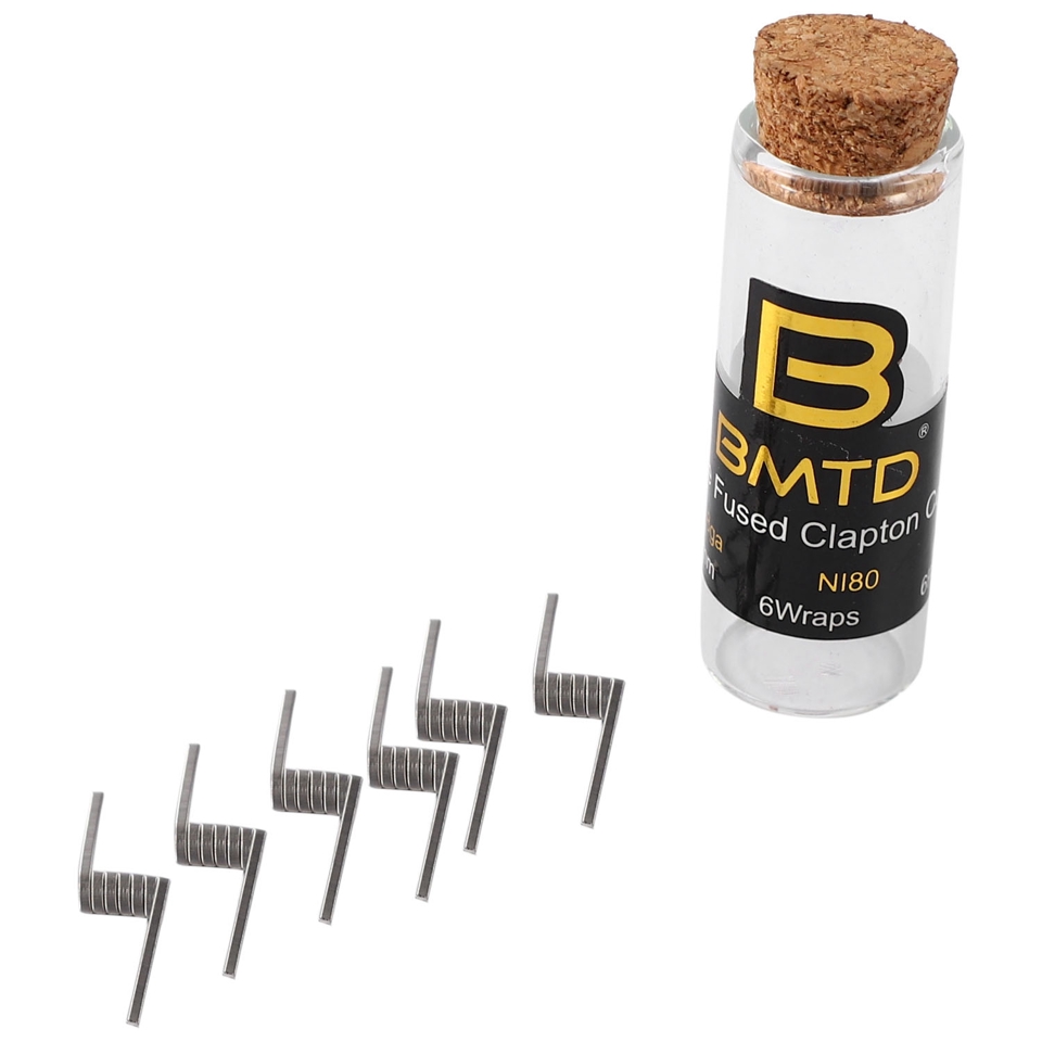 BMTD 6 упаковок/Бутылка сигарет Superfine Mtl Ni80 Fuso Clapton Bobina Clapton Coil Аксессуары ...
