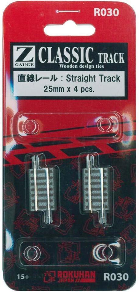 Rokuhan Z Gauge R030 прямая 25 мм рейка (4 шт) | AliExpress