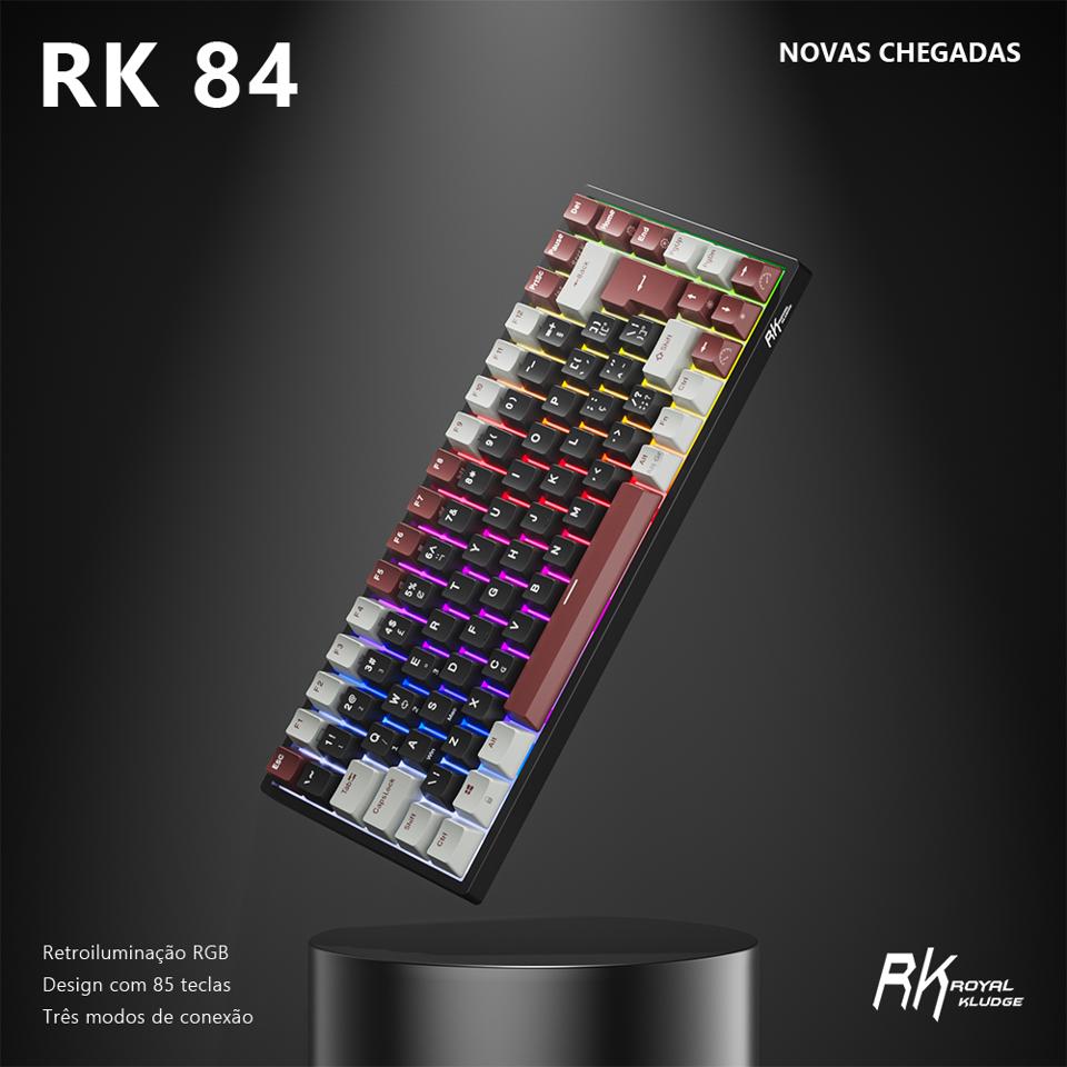 RK Royal Kludge RK84 Brazilian Mechanical Gaming Keyboard 84 Keys RGB ...