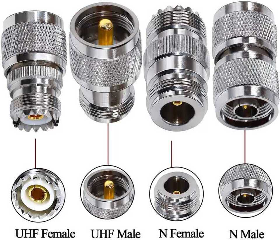 Connector Kit Type Male Female SO239 Male/Female RF Coaxial N To UHF ...