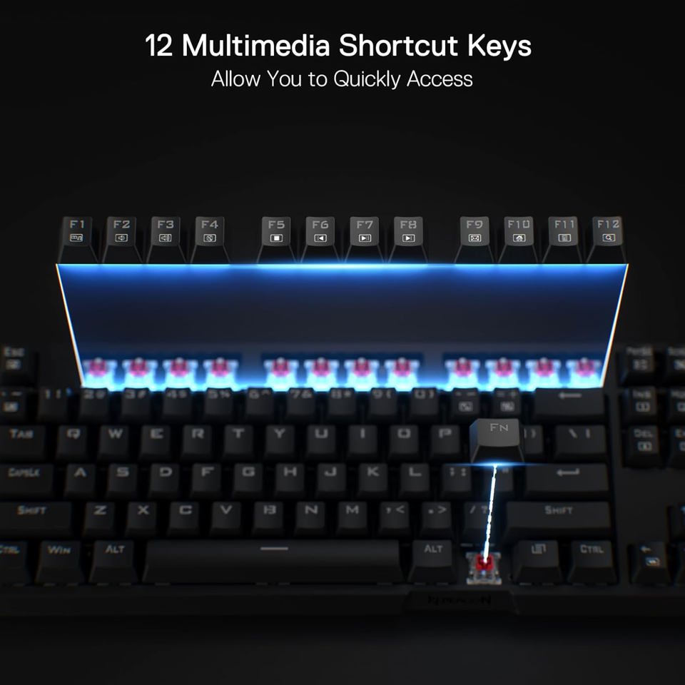 Redragon K670 RGB Backlit Gaming Keyboard 104 Keys Hot-Swap Mechanical ...