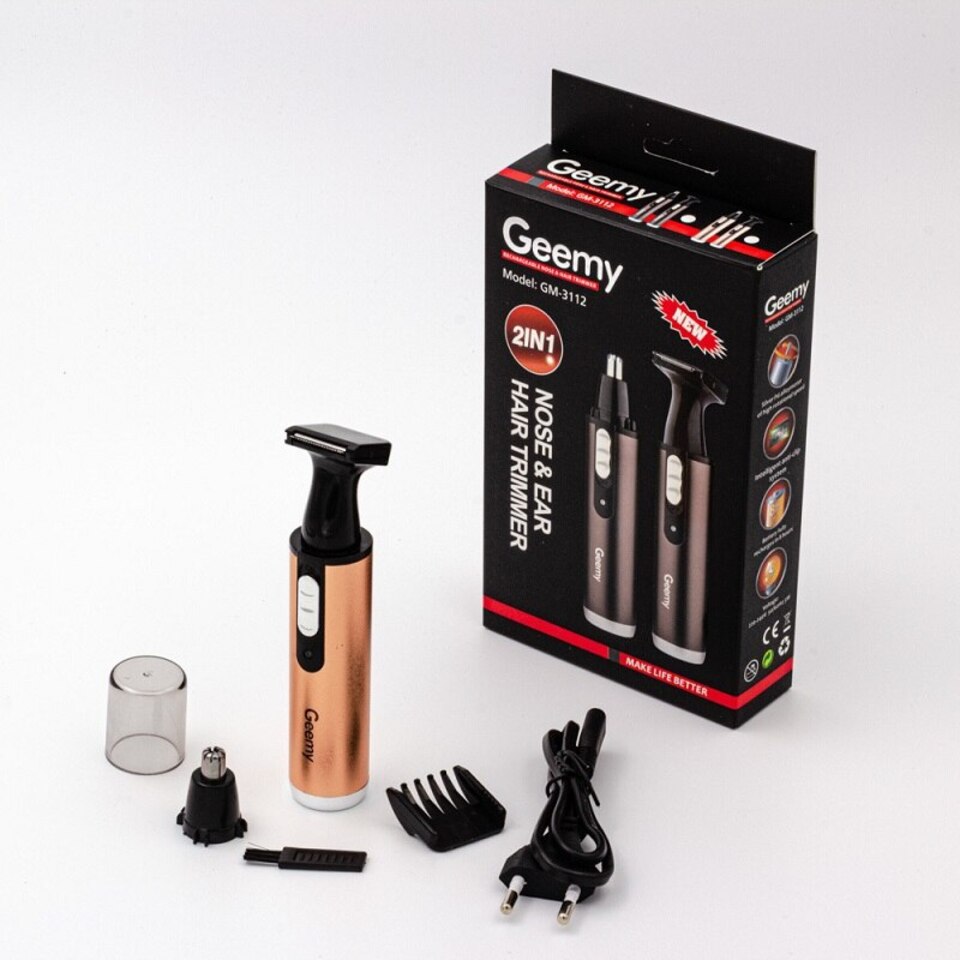Триммер для носа и ушей Gemei GM-3112, коричневый | AliExpress