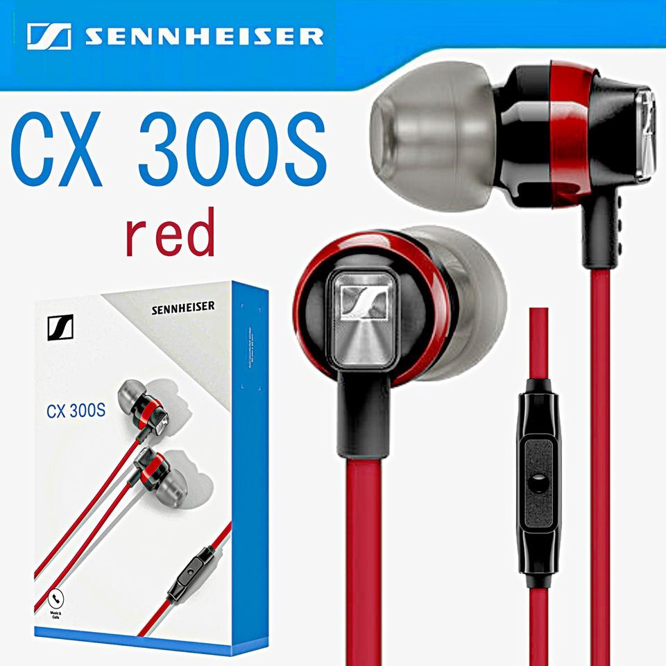 Проводные наушники Sennheiser CX 300S Red с глубокими басами и ...