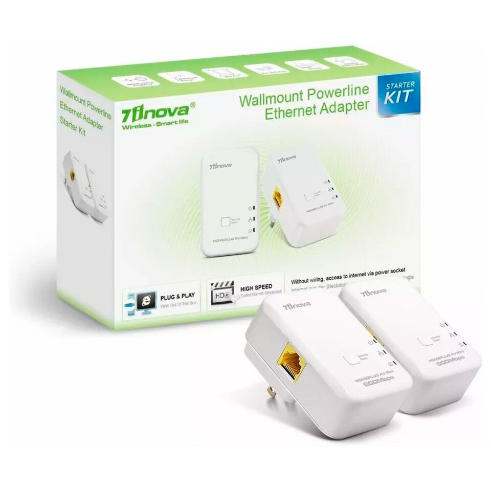 Комплект Homeplug AV500 Ethernet Powerline Adapter Kit PLC 500 Мбит/с ...
