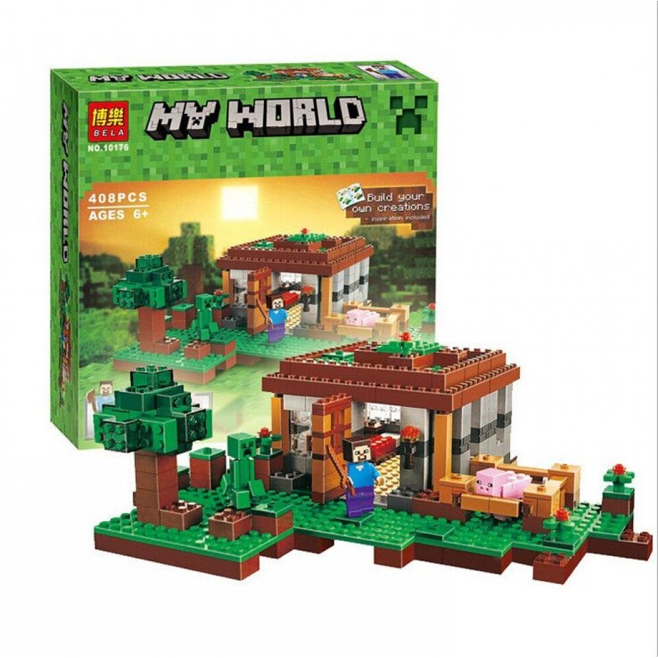 Конструктор Minecraft Bela Первая Ночь 10176 | AliExpress