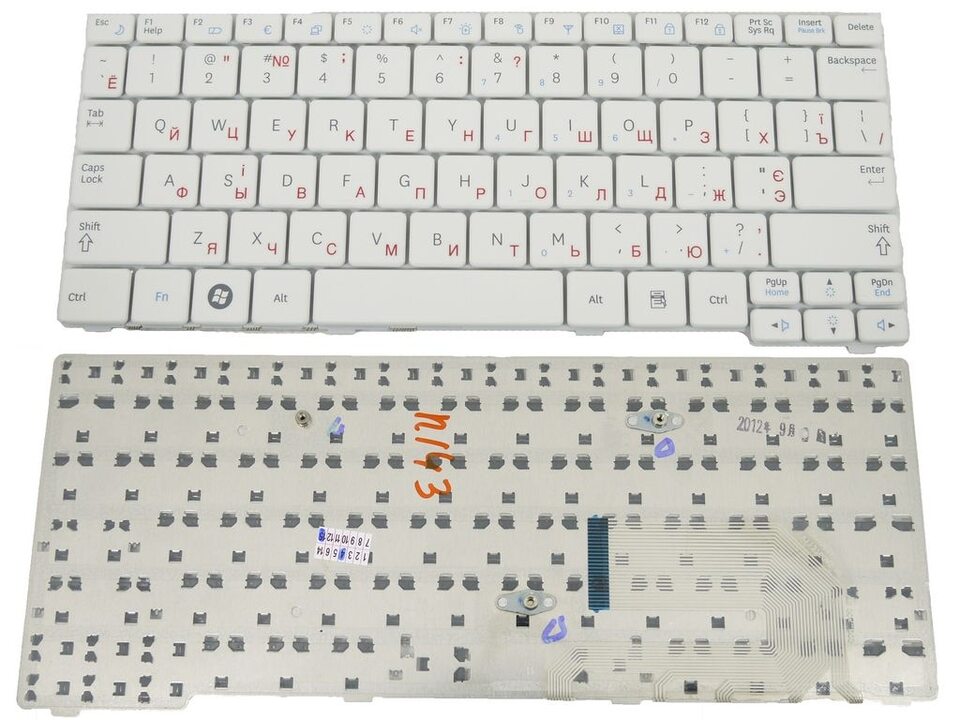 Клавиатура Samsung N128, N140, N150, NB20, NB30 (белая) | AliExpress