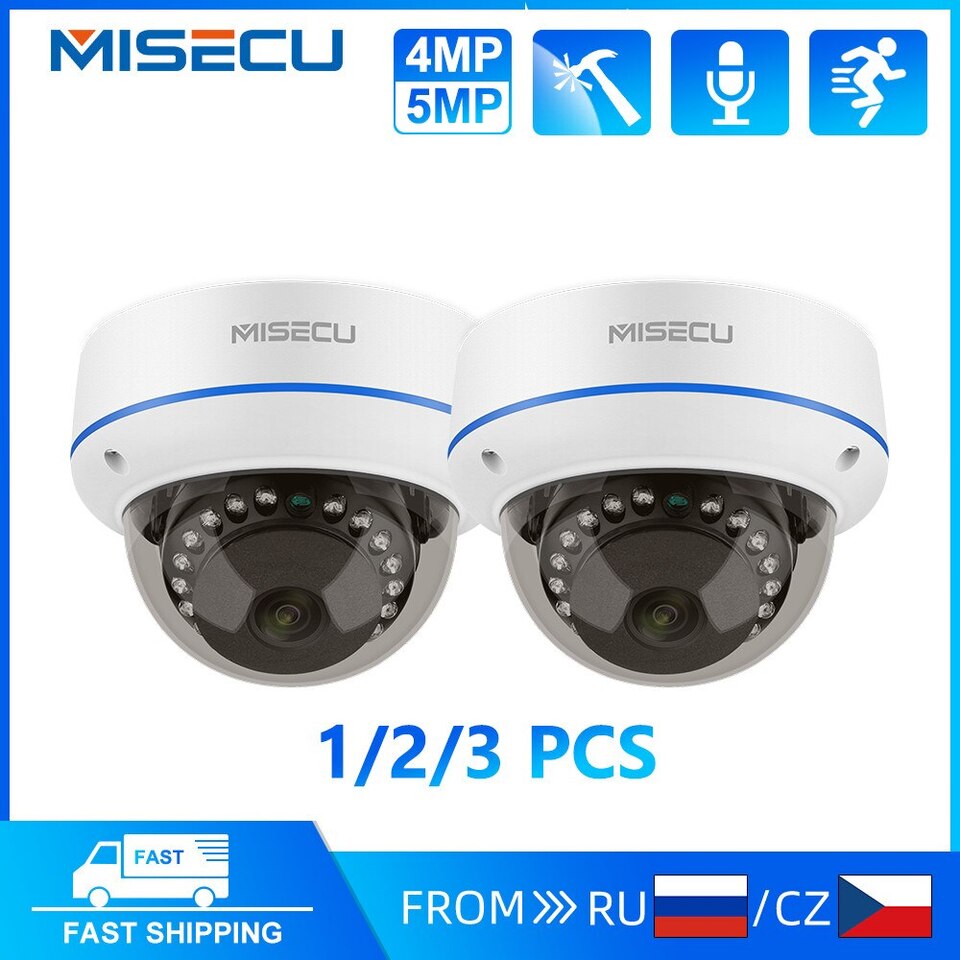 Misecu 4MP/5MP POE IP Camera Home Security Protection 1/2/3 PCS ...