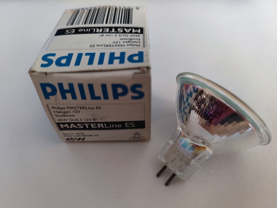 PHILIPS MASTERLine ES 12V 45W GU5.3 8° 5000h - лампа галогенная ...
