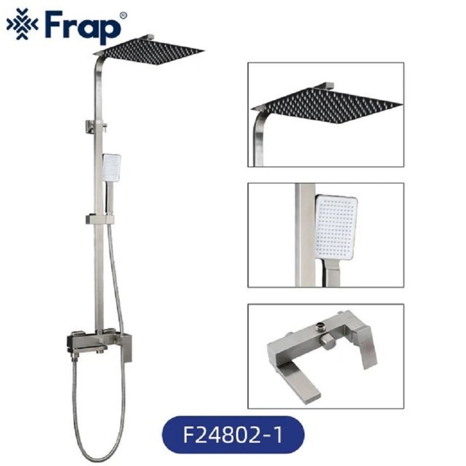 Frap Душевая система, тропический душ, водопад, душевая стойка из нержавеющей стали F24802-1 ...