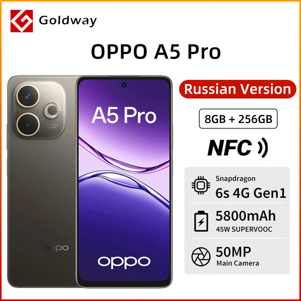 Русская Версия Мобильного Телефона OPPO A5 Pro Snapdragon 6s 4G Gen1 ОснОвная Камера 50 Мп ЖК ...