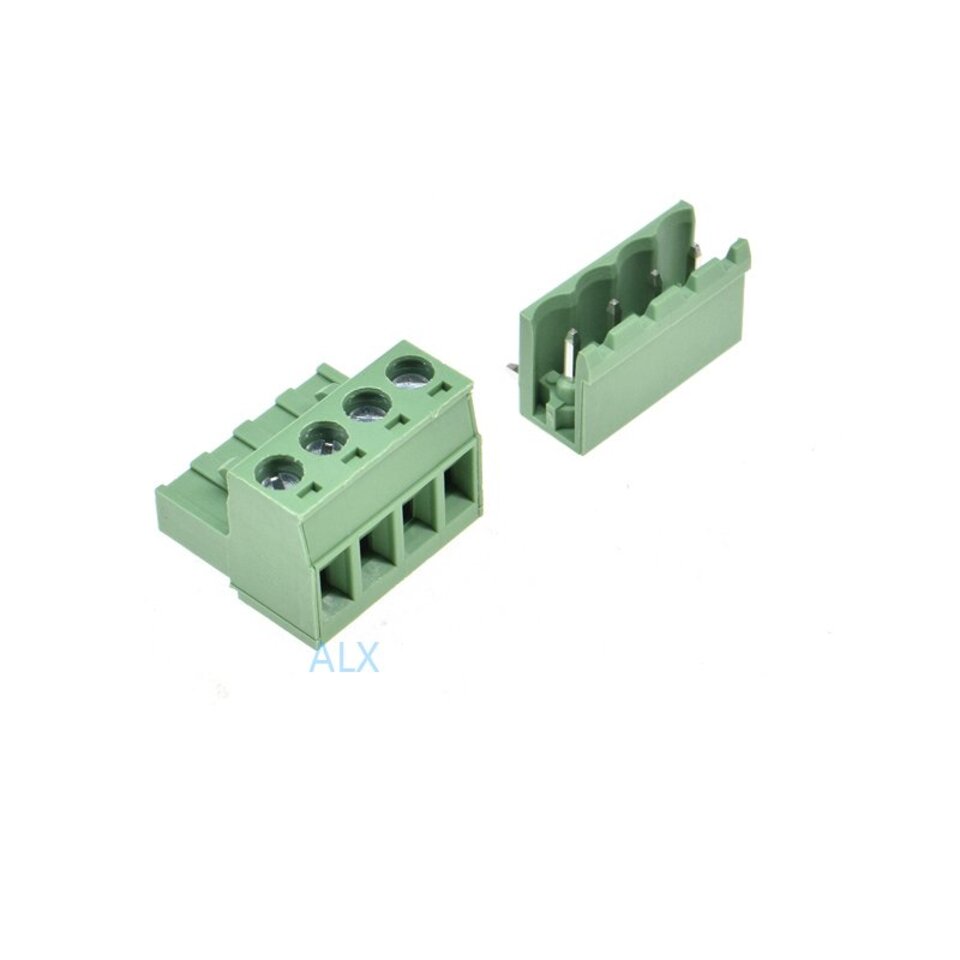 10SETS 2EDG 4pin 5.08MM Pitch RIGHT ANGLE Plable Screw Terminal Block 5 ...