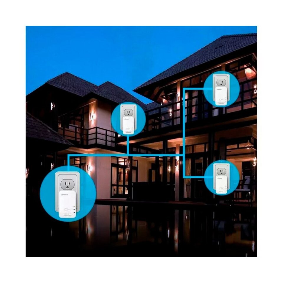Комплект Homeplug AV500 Ethernet Powerline Adapter Kit PLC 500 Мбит/с ...