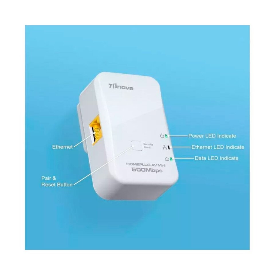 Комплект Homeplug AV500 Ethernet Powerline Adapter Kit PLC 500 Мбит/с ...