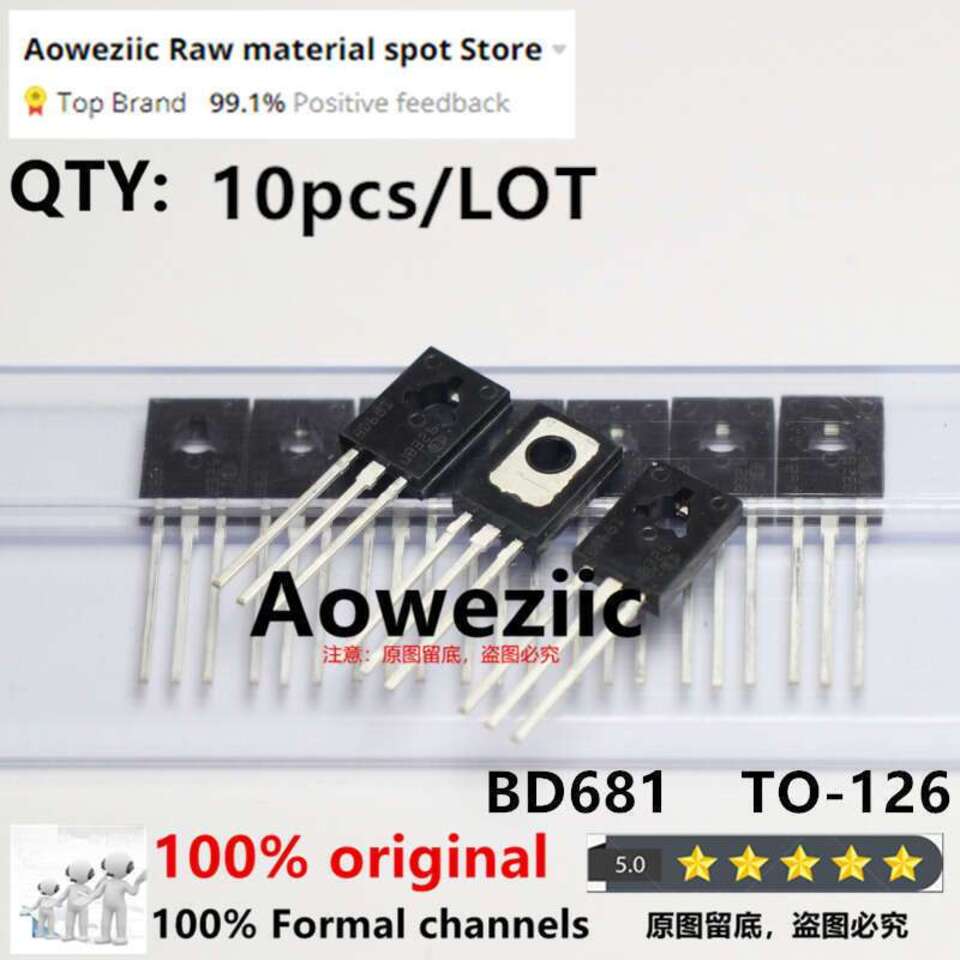 Aoweziic 2023+ 100% Новый импортный оригинал BD681 TO-126 Darlington tube 100V 750A | AliExpress